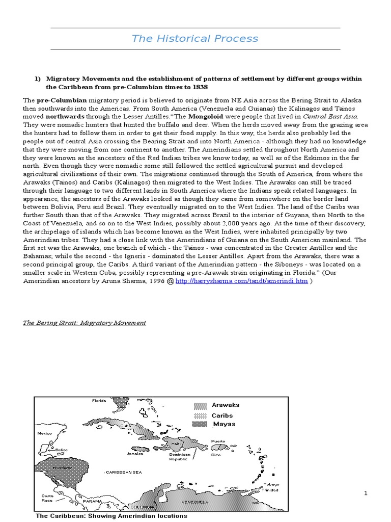 The Historical Process | PDF | Caribbean | Indigenous Peoples Of The ...