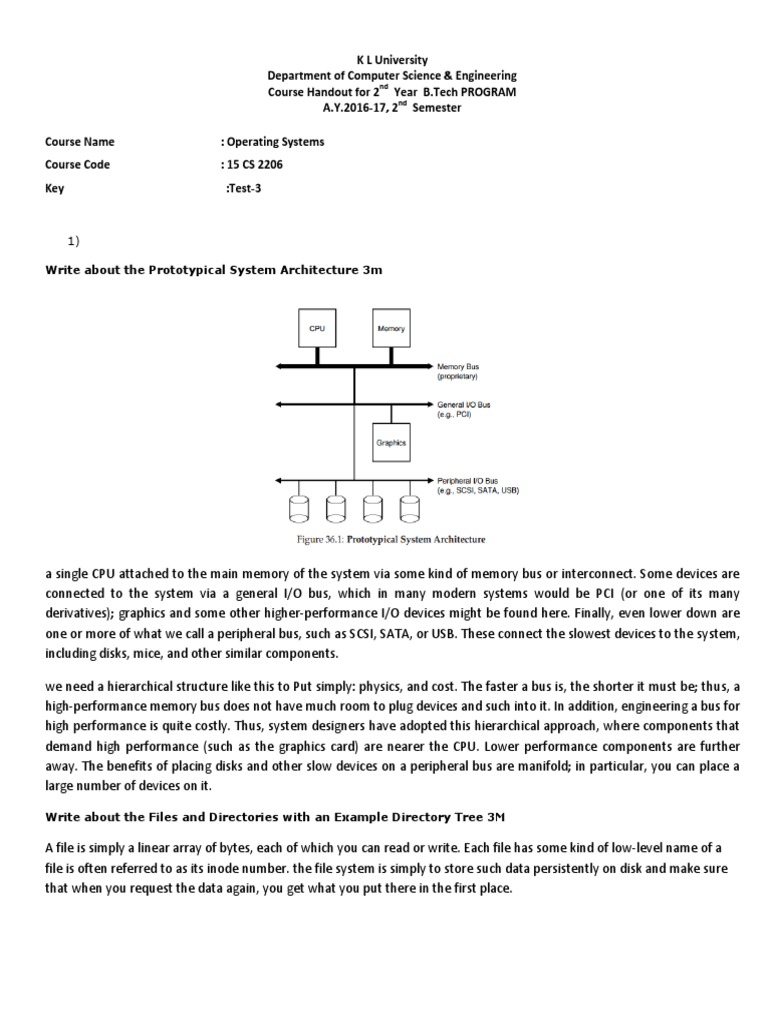 Os Test 3 Key | PDF | Computer Data Storage | Disk Storage