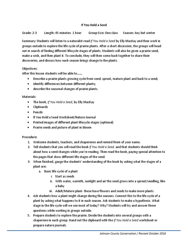 If You Hold A Seed | PDF | Seed | Cognition