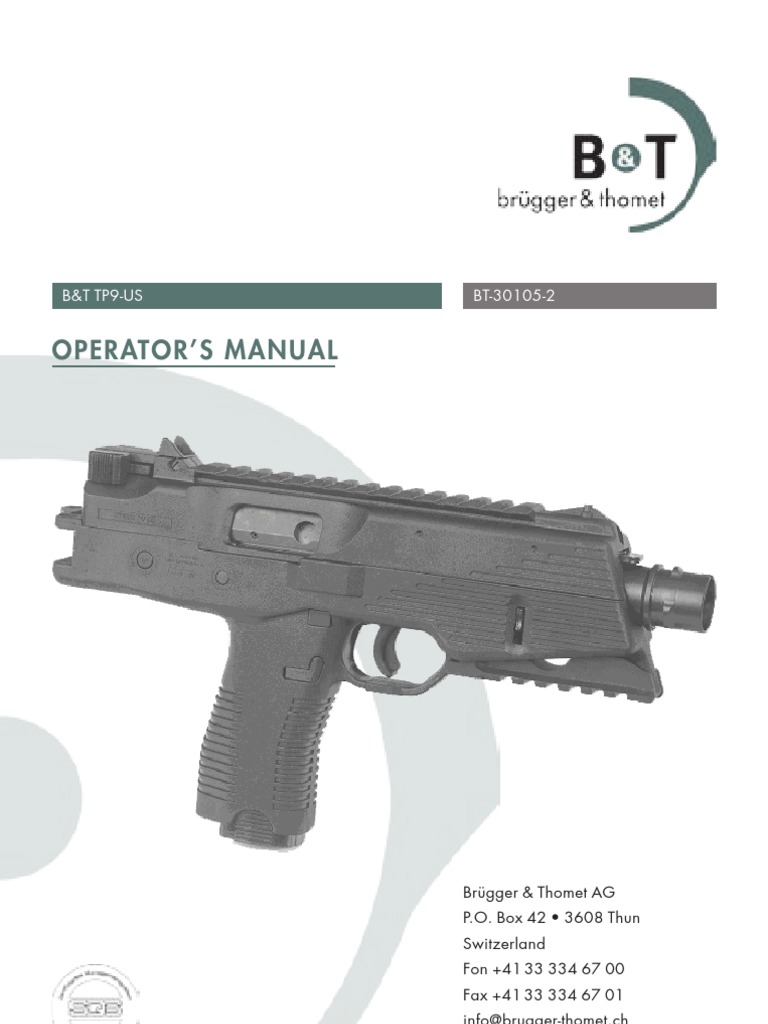 Brugger and Thomet TP9 | Magazine (Firearms) | Trigger (Firearms)