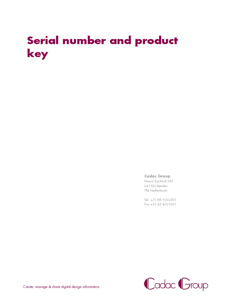 Cadac Group Eng Serial Number and Productkey2 | PDF | Autodesk | Auto Cad