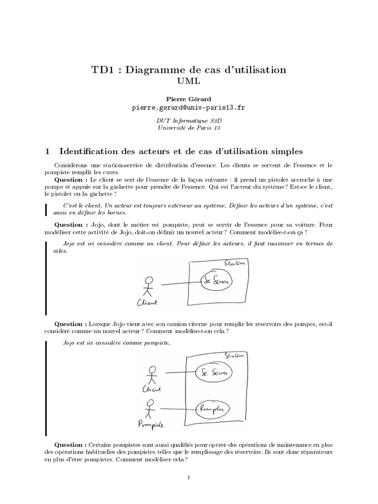 Uml Corr01 | PDF | Cas d'utilisation | Station-service