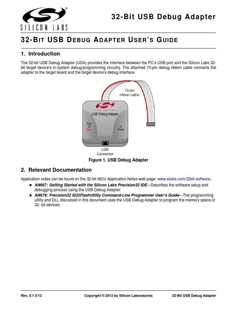 32 Bit USB Debug Adapter 253241 | PDF | Usb | Electrical Connector