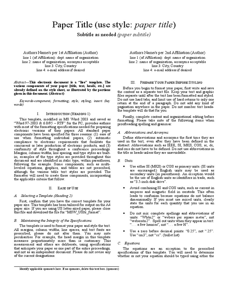 Paper Format | PDF | Bracket | Note (Typography)