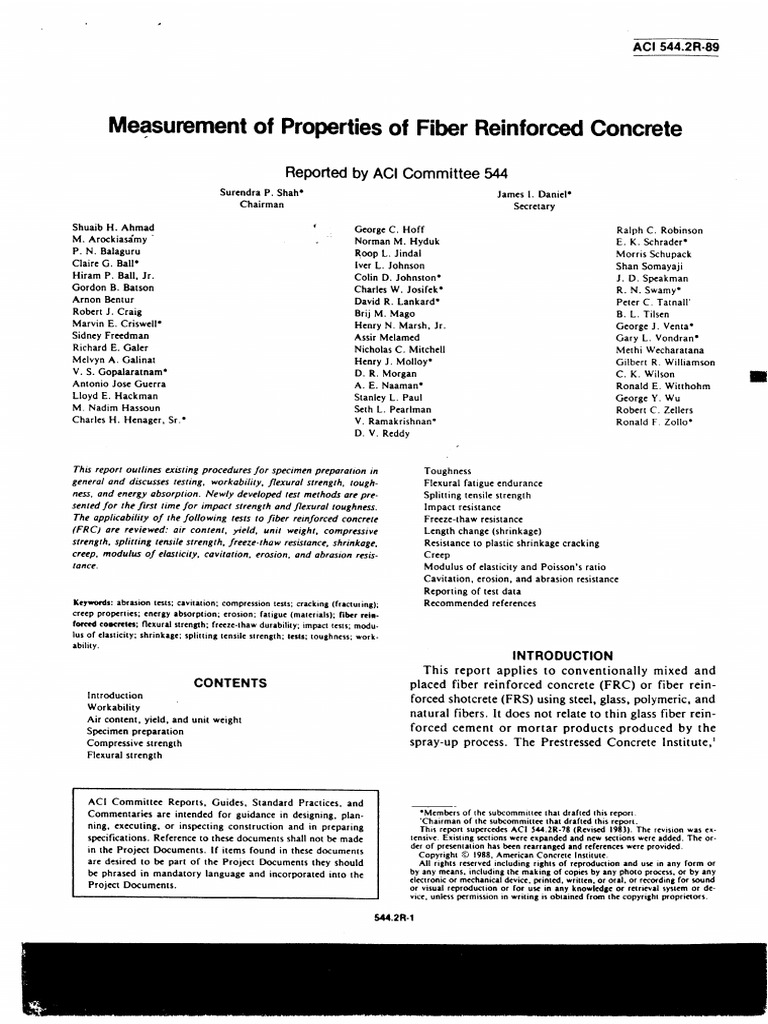 Aci 544.2R-89 | PDF