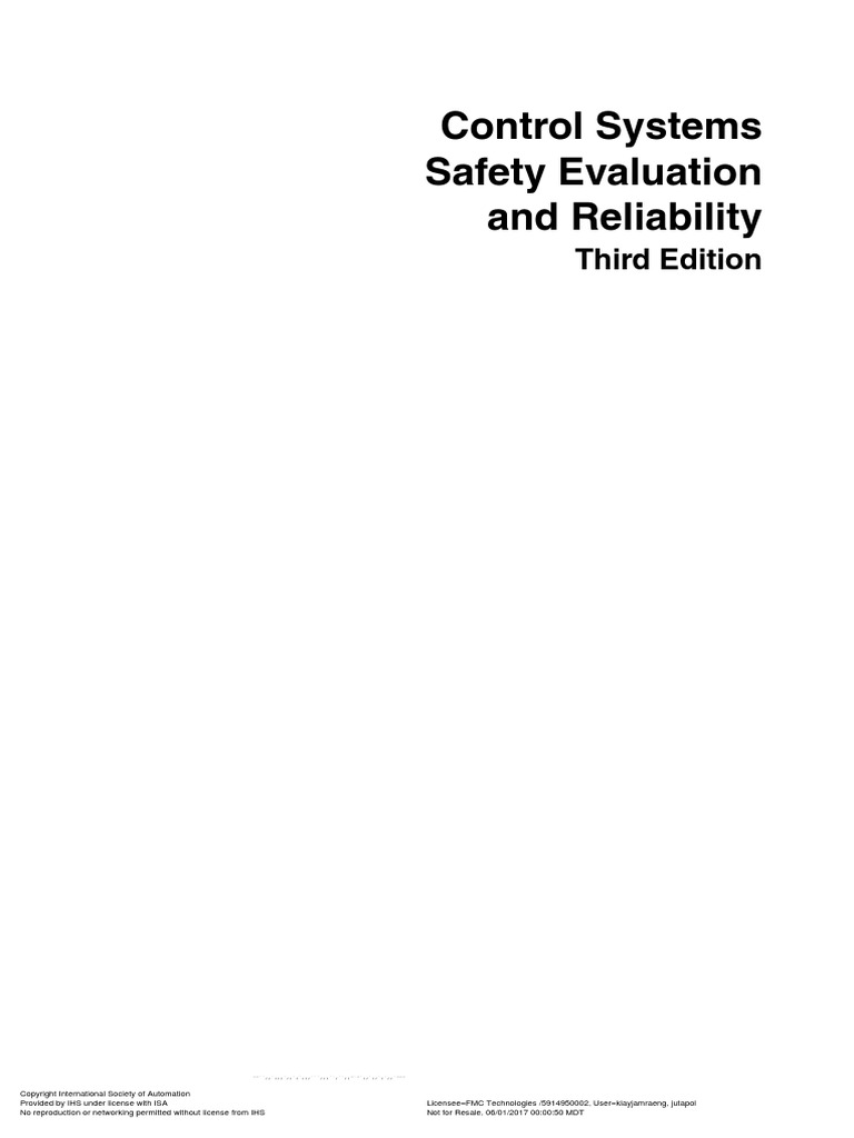 Control Systems Safety Evaluation and Reliability (Recommend) | PDF | Reliability Engineering ...