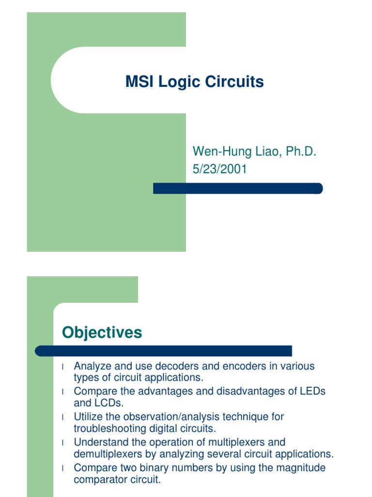 Understanding Common Digital Logic Circuits Through Analysis of Decoders, Encoders, Multiplexers ...