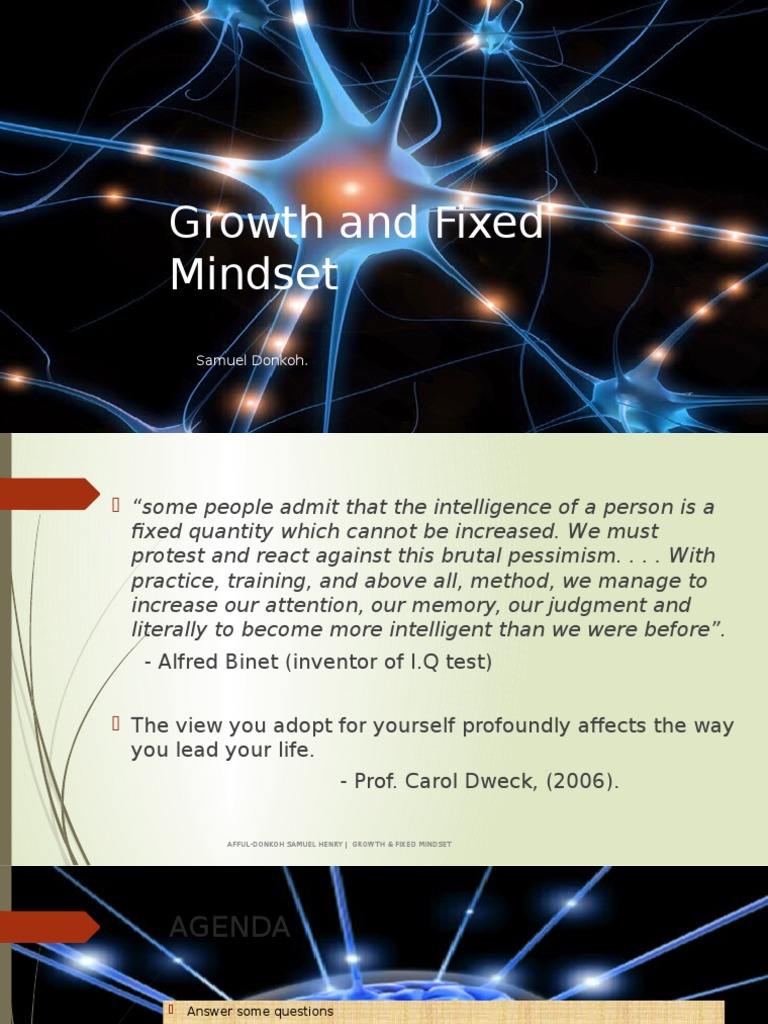 Fixed and Growth Mindset | PDF | Mindset | Educational Psychology