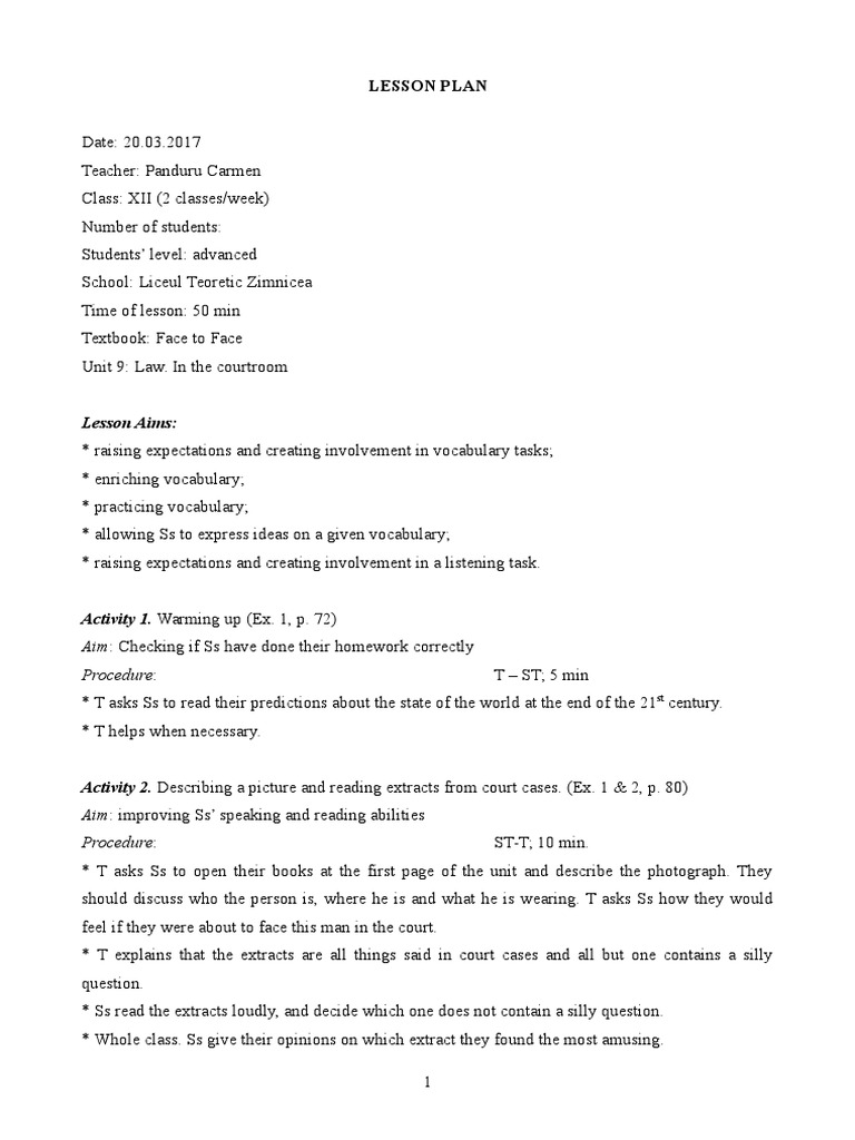 Lesson Plan XII | PDF | Lesson Plan | Vocabulary Lesson Plan XII | PDF | Lesson Plan | Vocabulary