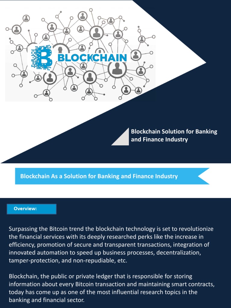 Blockchain Solutions For Banking and Finance Industry | PDF ...