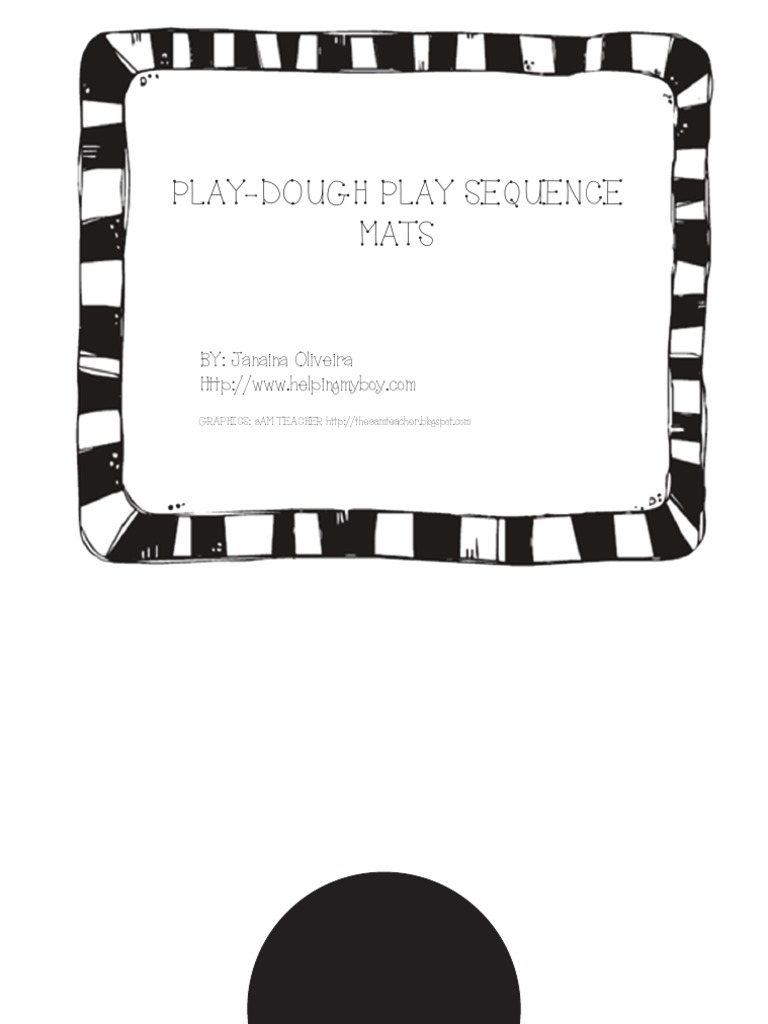 Playdough Play Sequence Mat Autism Play Skills | PDF