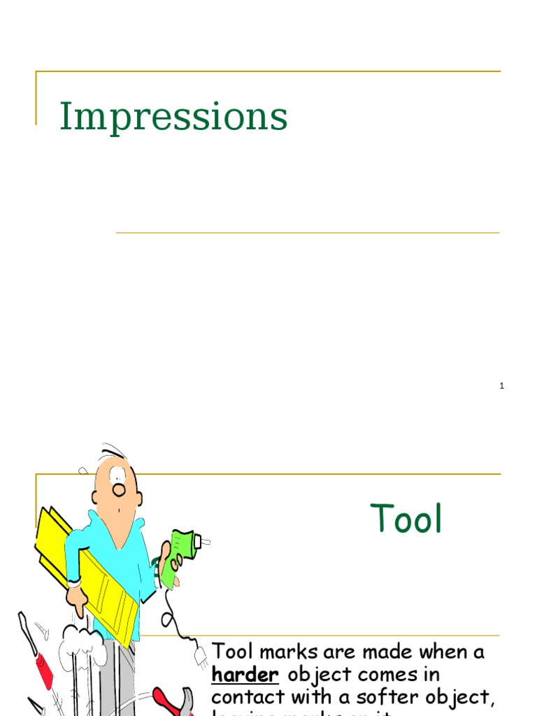 Impressions and Tool Marks - 2 | PDF | Tooth | Tire
