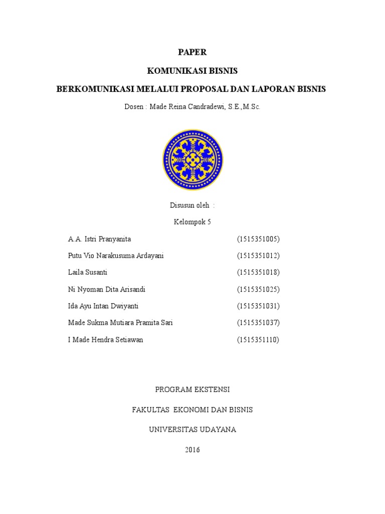 Paper Komunikasi Bisnis (Klmpok Vio) | PDF