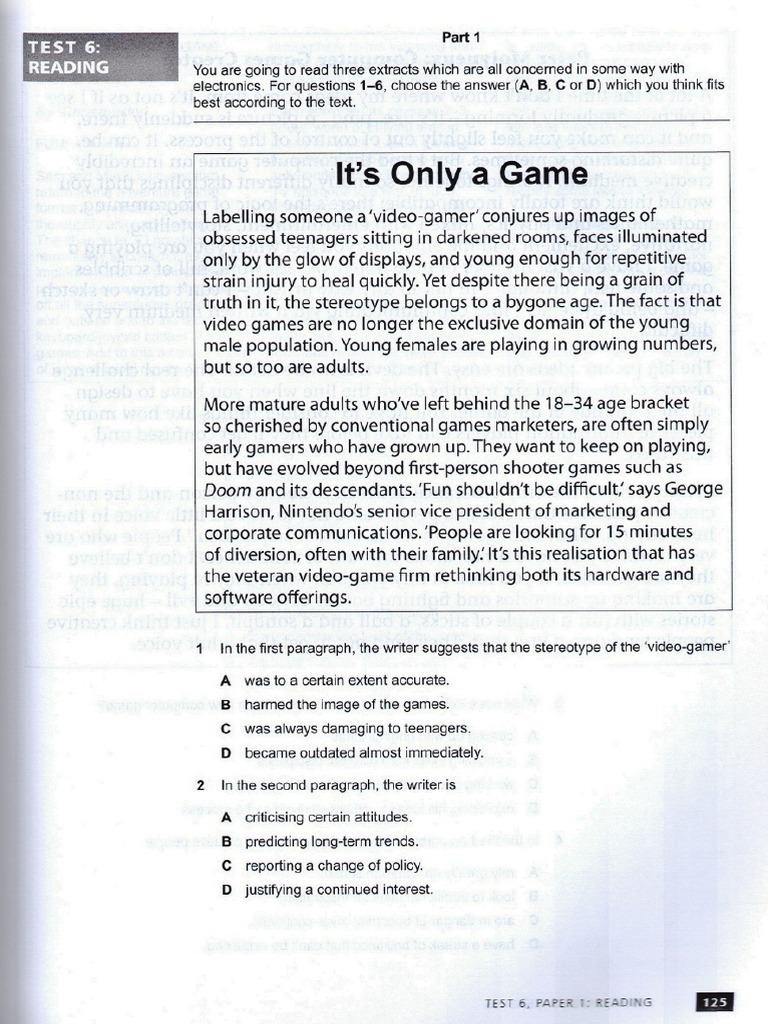 CAE Practice Tests Plus 6 Read | PDF