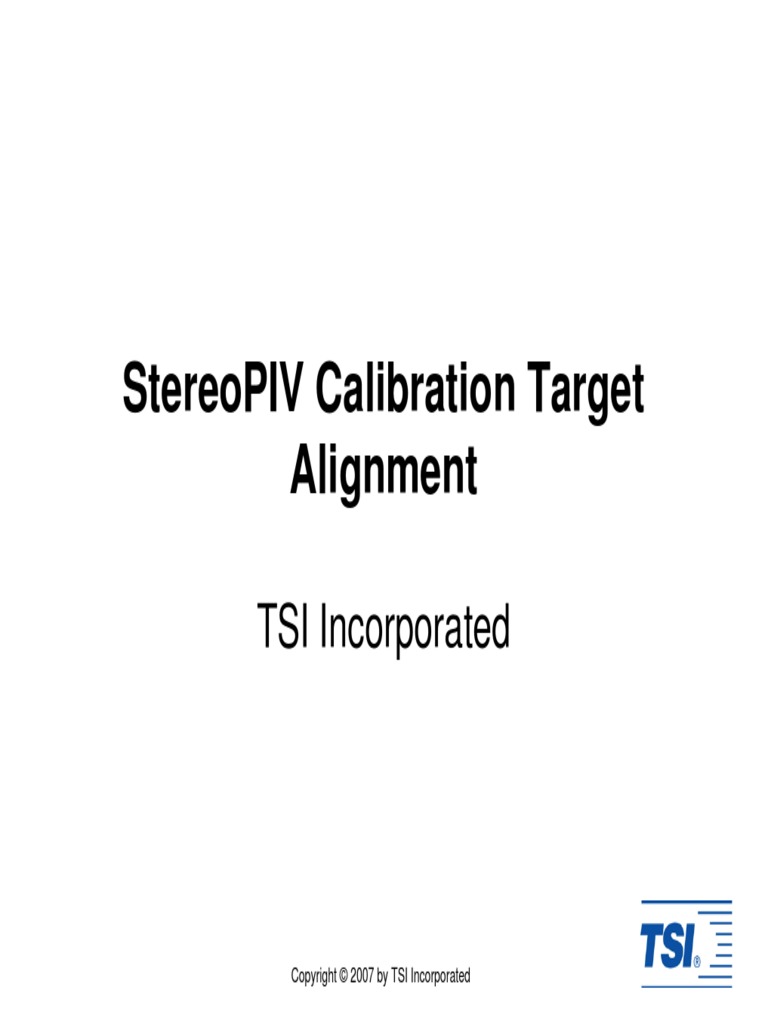 Calibration Target Alignment StereoPIV Tutorial | PDF | Laser | Mirror