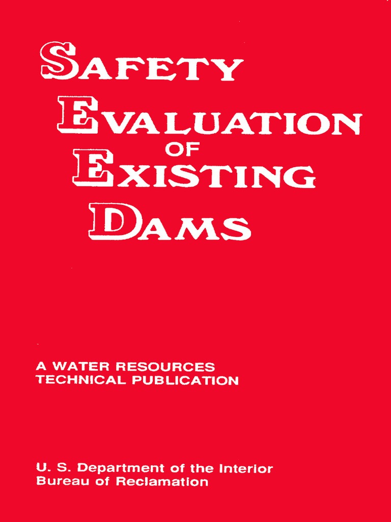 Safety Evaluation of Existing Dams PDF | PDF | Dam | Earthquakes