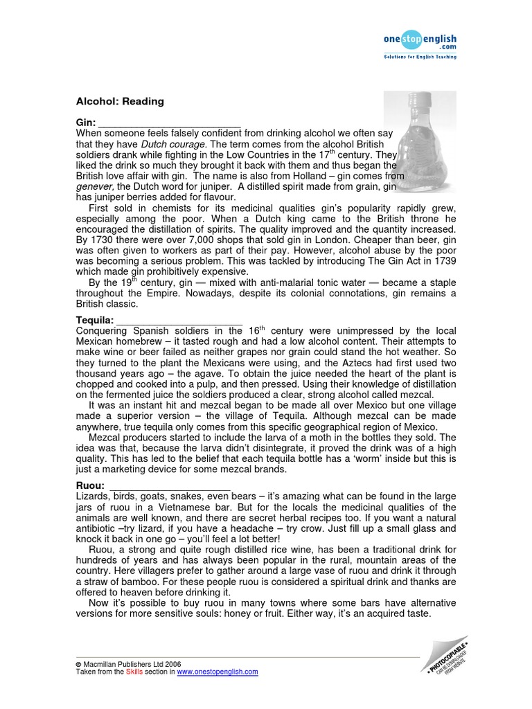 Alcohol Reading Upp Int PDF | PDF | Gin | Vodka