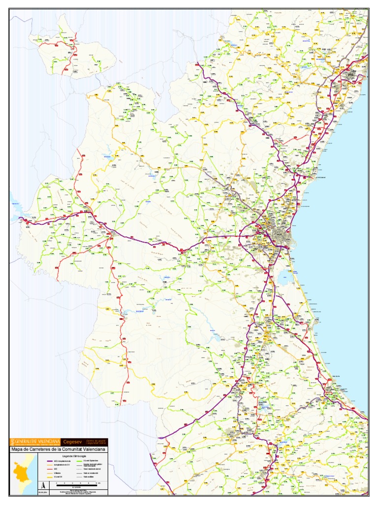 Mapa Carreteras Provincia Valencia 2015 | PDF