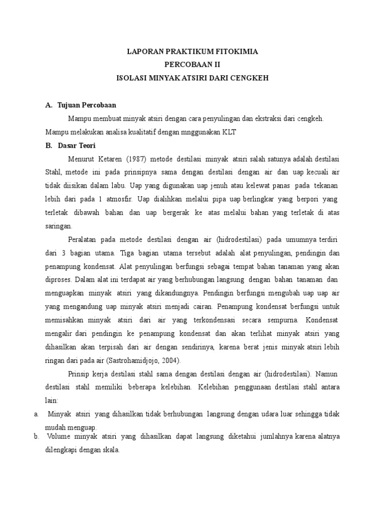 Laporan Praktikum Fitokimia p2 | PDF