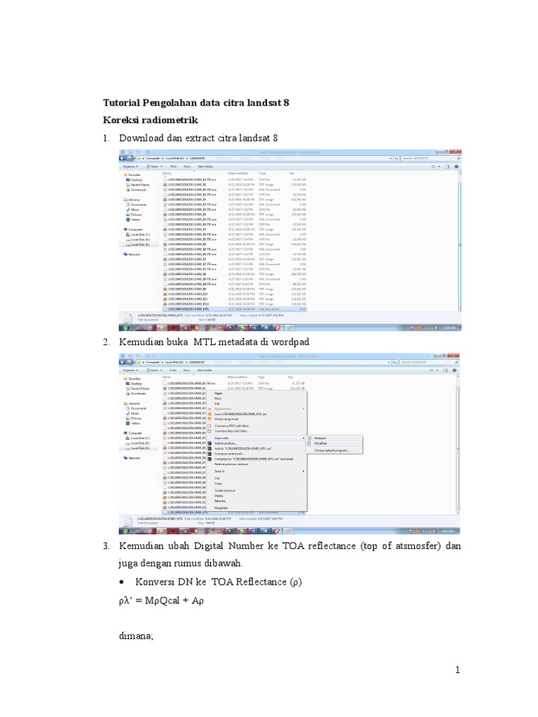 Tutorial Pengolahan Citra Landsat 8 Oli Klasifikasi Supervised Menggunakan Arcgis | PDF