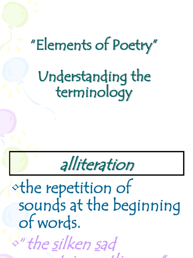 Elements of Poetry | PDF