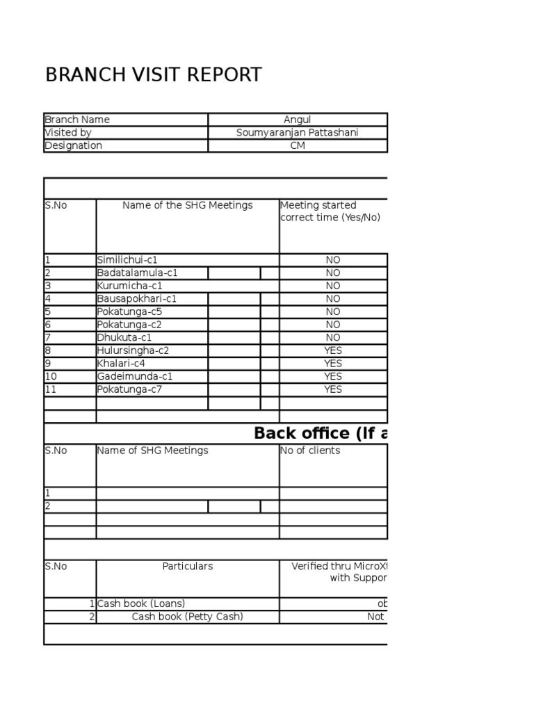Angul Branch Visit Report Format April 2017 | PDF | Business Law ...