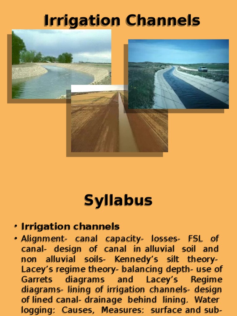 Irrigation and Hydraulic Structures Lecture | PDF | River | Soil