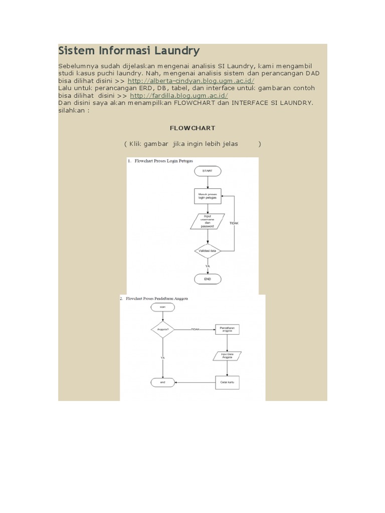 Sistem Informasi Laundry | PDF