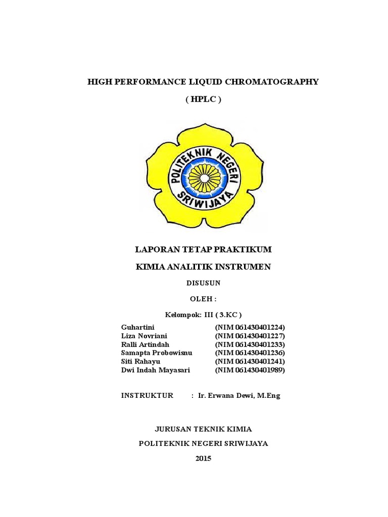 Laporan Tetap KAI (HPLC) | PDF
