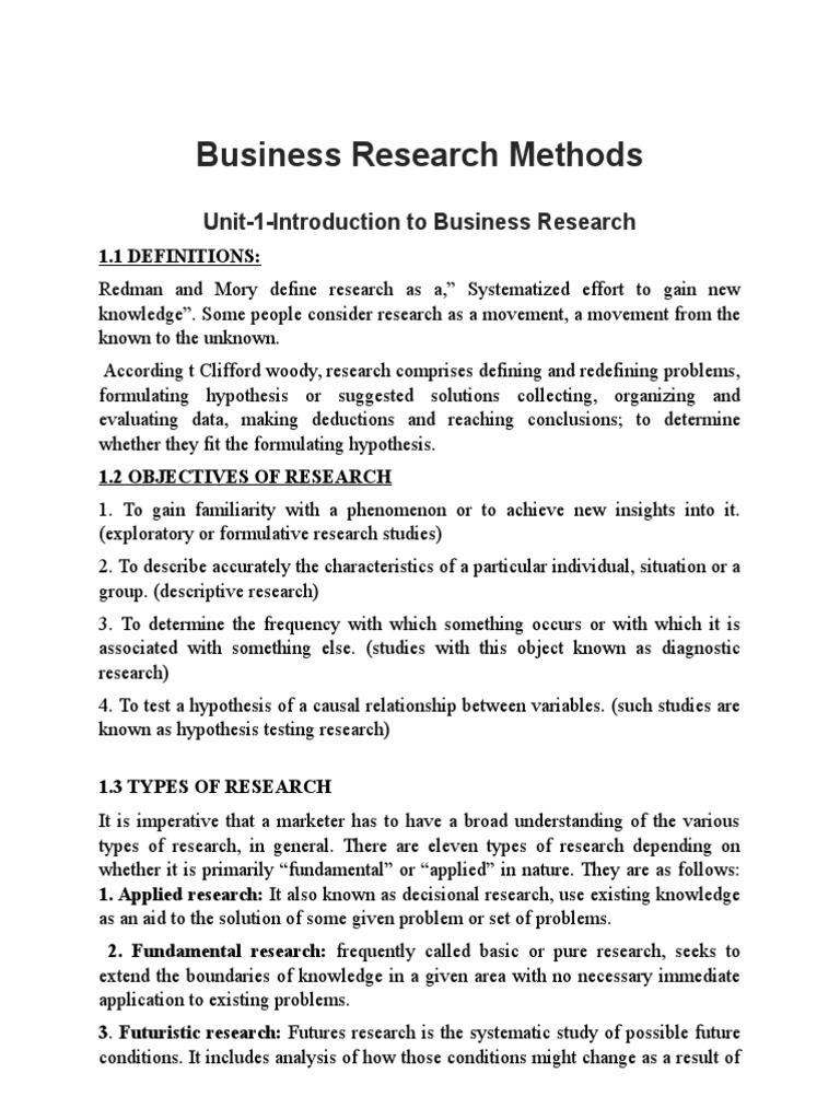BRM Study Material | PDF | Sampling (Statistics) | Research Design