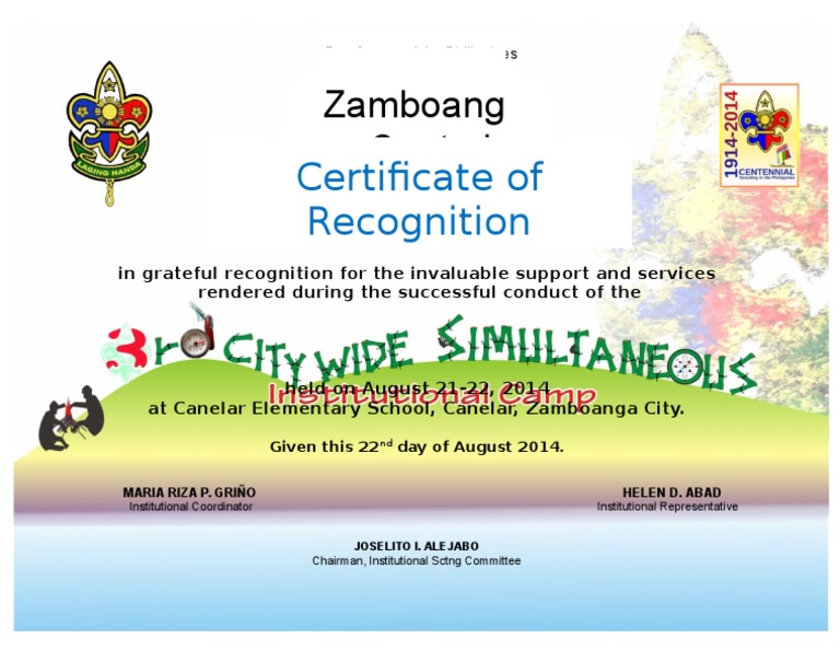 BSP Certificate of Recognition | PDF