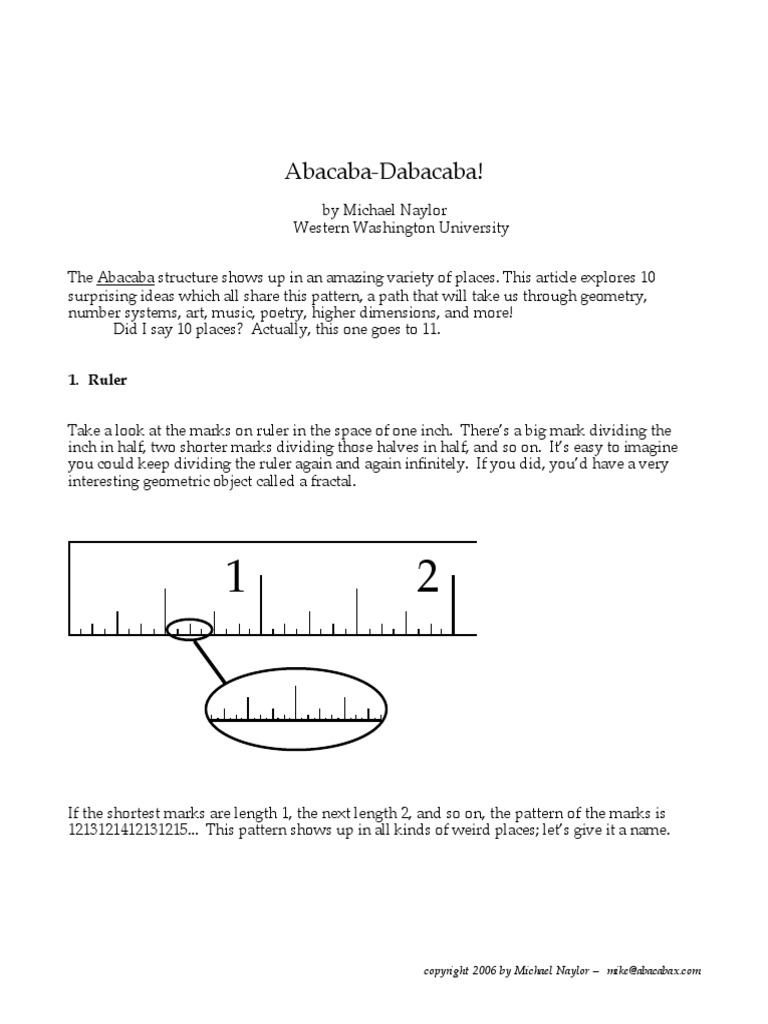 "Abacaba-Dabacada!" - Michael Naylor | PDF | Geometric Shapes | Geometry