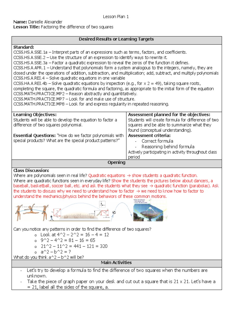 Lesson 1 Factoring Weebly | PDF | Factorization | Quadratic Equation
