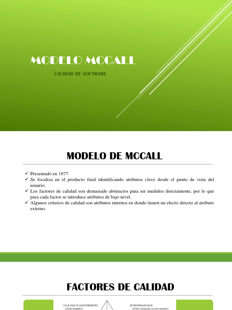 Modelo Mccall | PDF | Usabilidad | Software