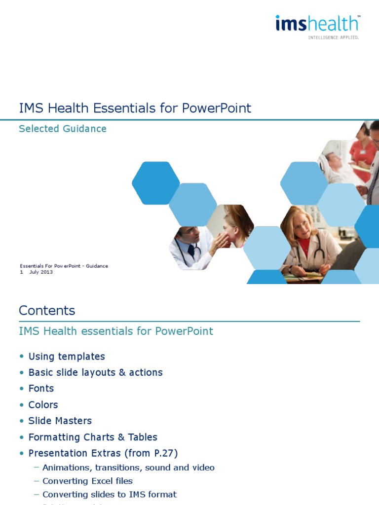 IMS Health Essentials For PowerPoint - GUIDANCE - 2 | PDF | Page Layout ...