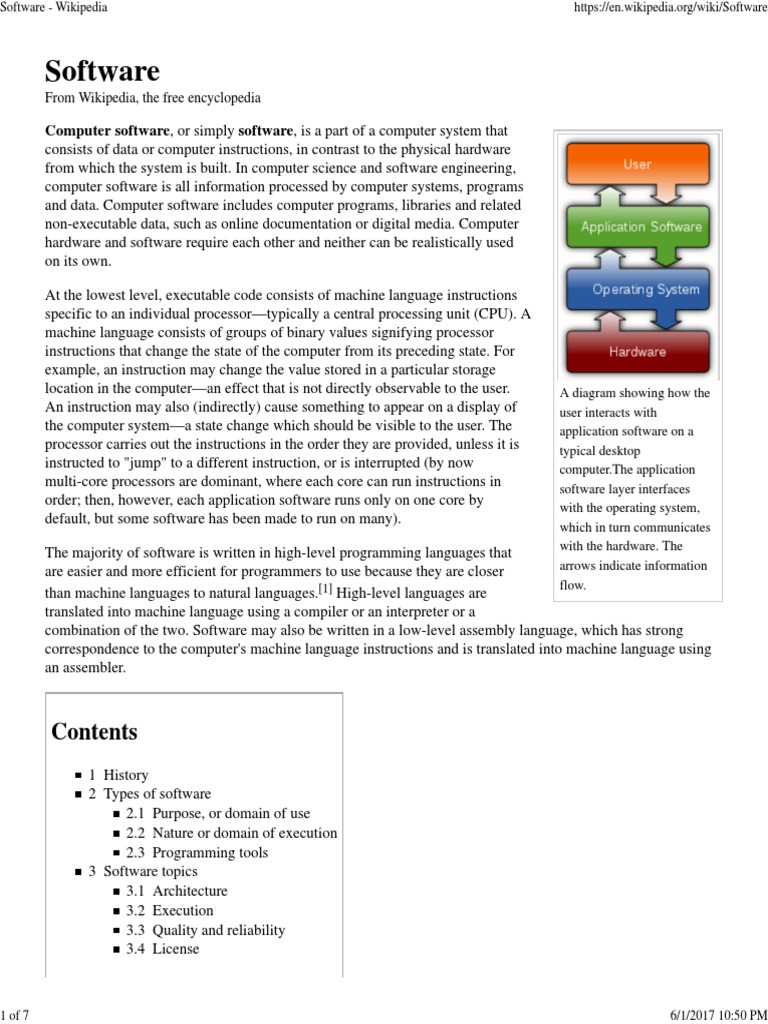 Software: Computer Software, or Simply Software, Is A Part of A ...