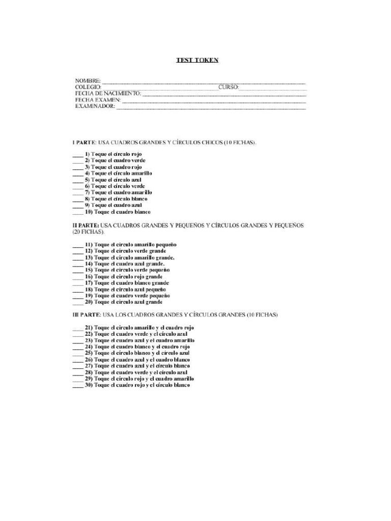 Protocolo Token Test | PDF