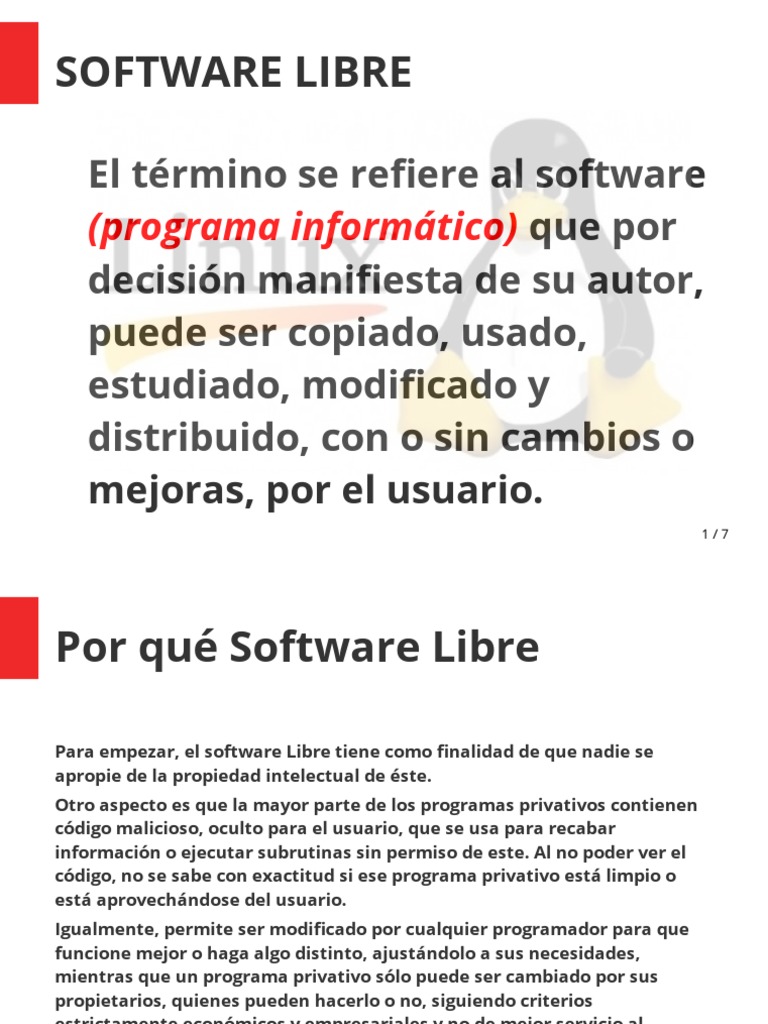 Historia y Ventajas del Software Libre | PDF | Software libre | Software