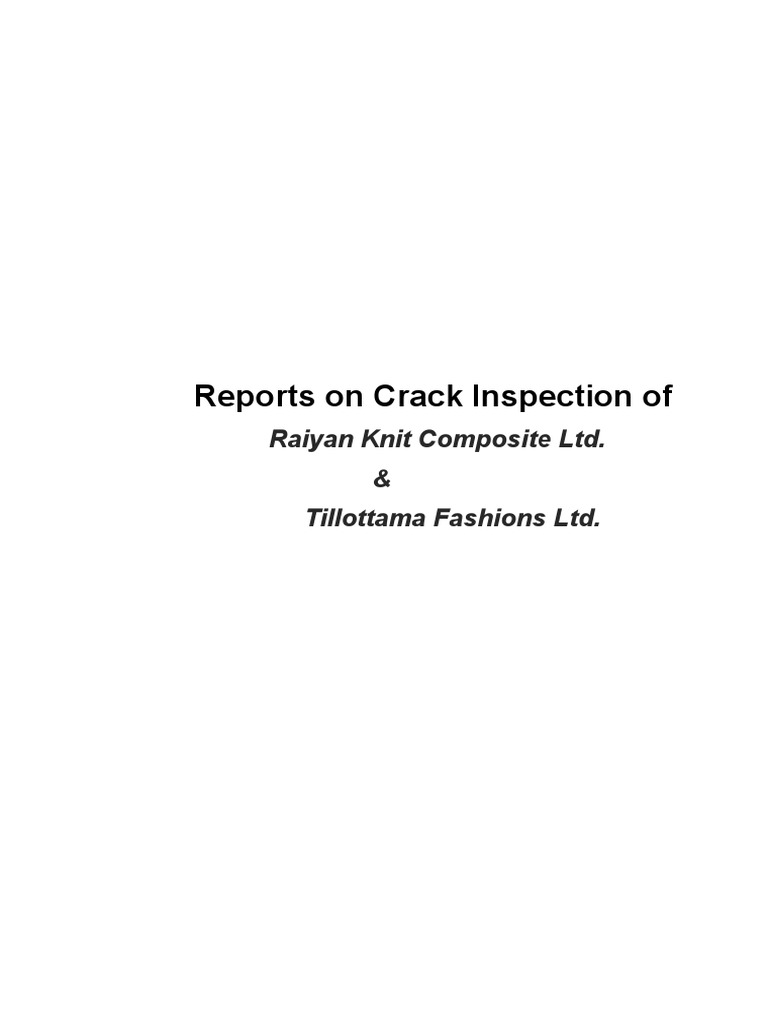 Reports On Crack Inspection of | PDF