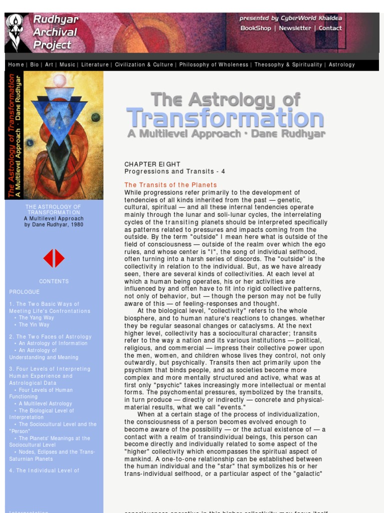 A Astro Dane Rudhyar The Astrology of Transformation 372 | PDF ...