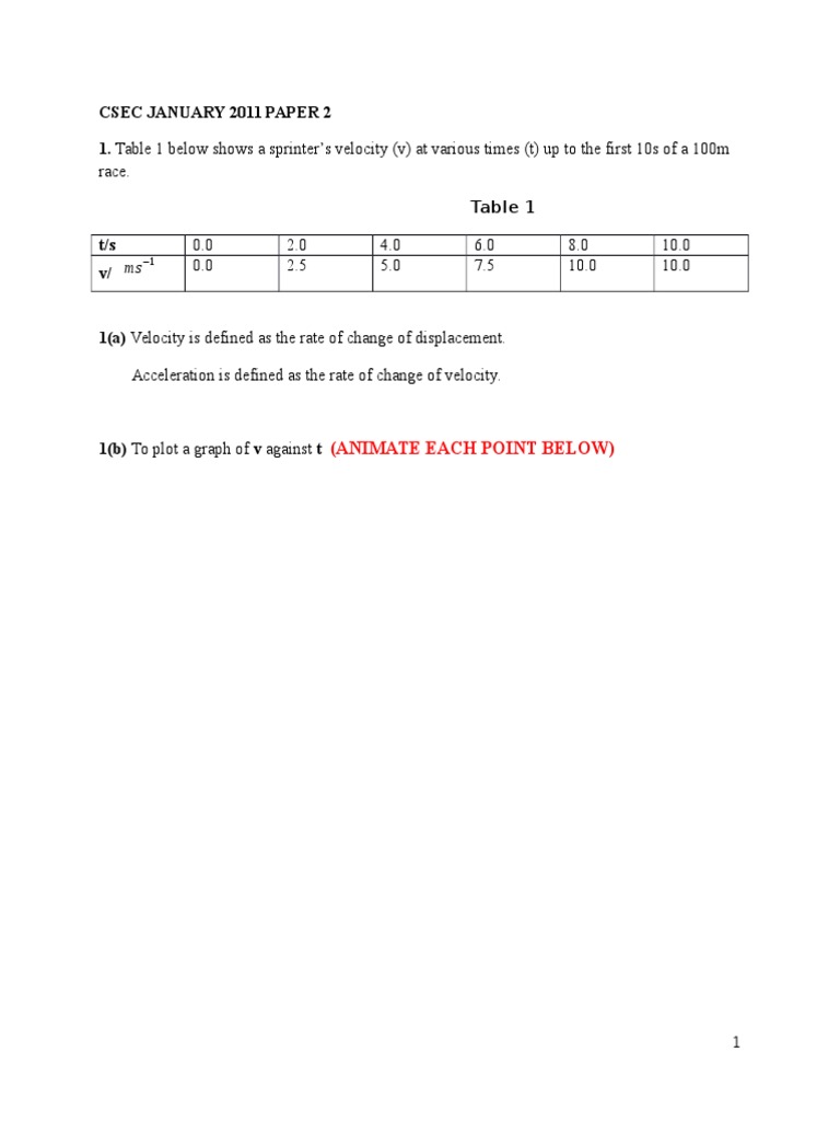 CSEC Physics Jan 2011 P2 | PDF | Isotope | Atoms