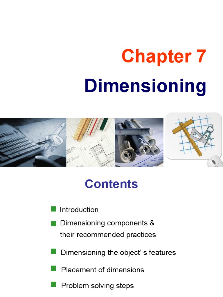 Chapter 07 Dimensioning | PDF | Dimension | Angle