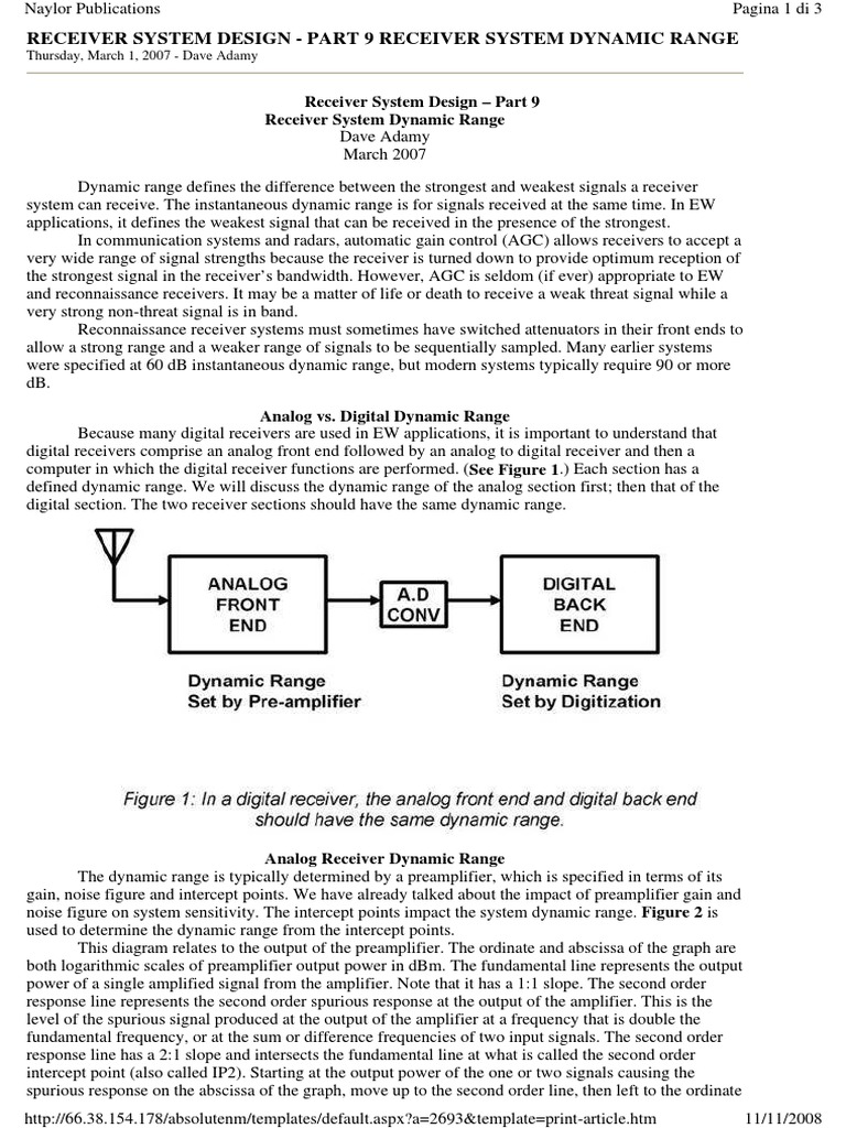 Receiver System Design 9 | PDF | Telecommunications | Electronics