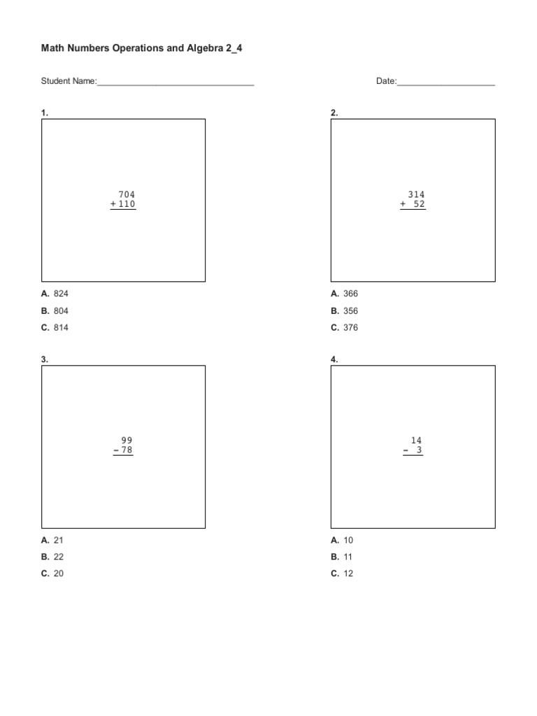 Math Nums Ops and Algebra 2 4 | PDF | Teaching Mathematics