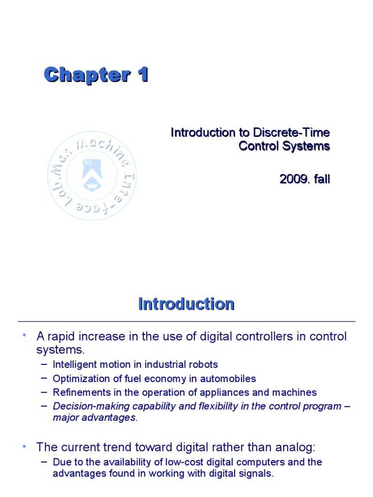 Ogata Discrete-Time Control System - Chap1 | PDF | Discrete Time And Continuous Time | Analog To ...