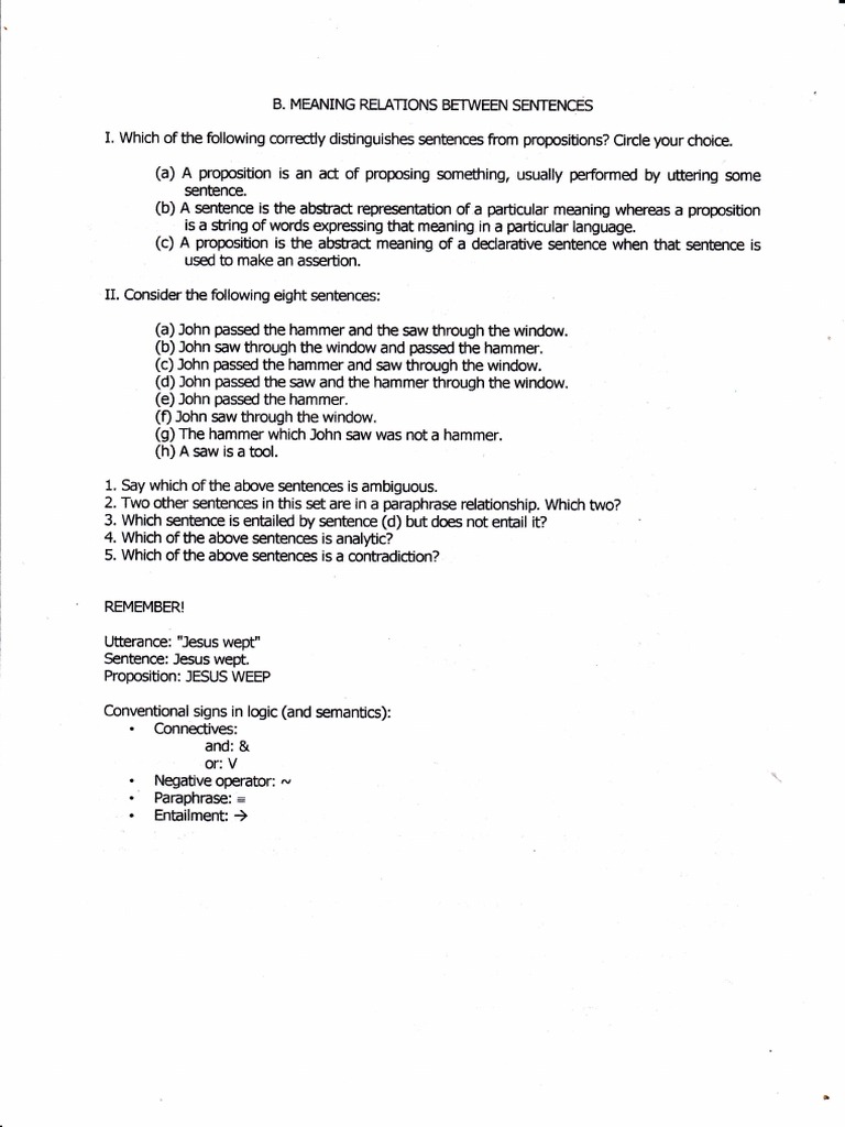 (A) A of Mening: L Is An by A A Erprssing (C) A The Ofa That | PDF