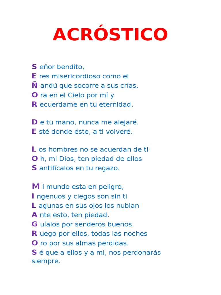 ACRÓSTICO | PDF