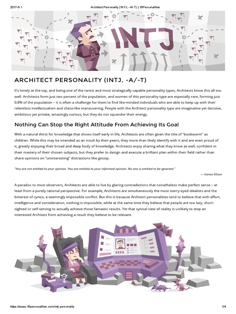 Architect Personality (INTJ, - A - T) - 16personalities1 | PDF ...