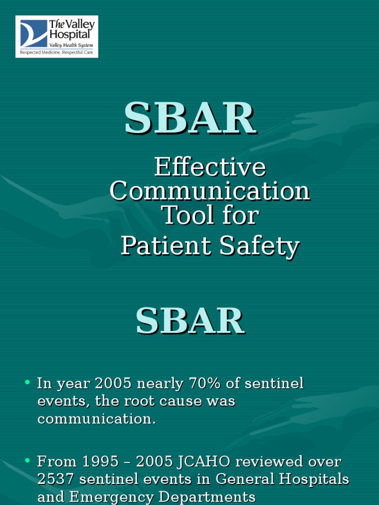 SBAR Powerpoint | PDF | Health Care | Health Sciences