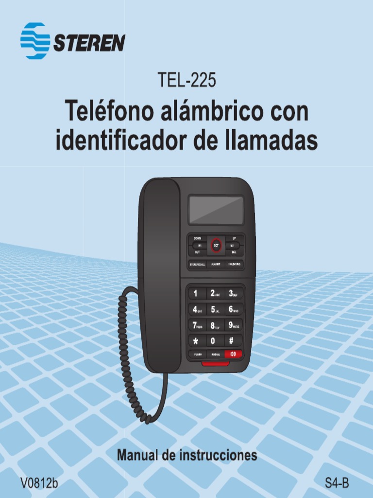 Manual Teléfono Steren TEL-225 | PDF | Teléfono | Los consumidores